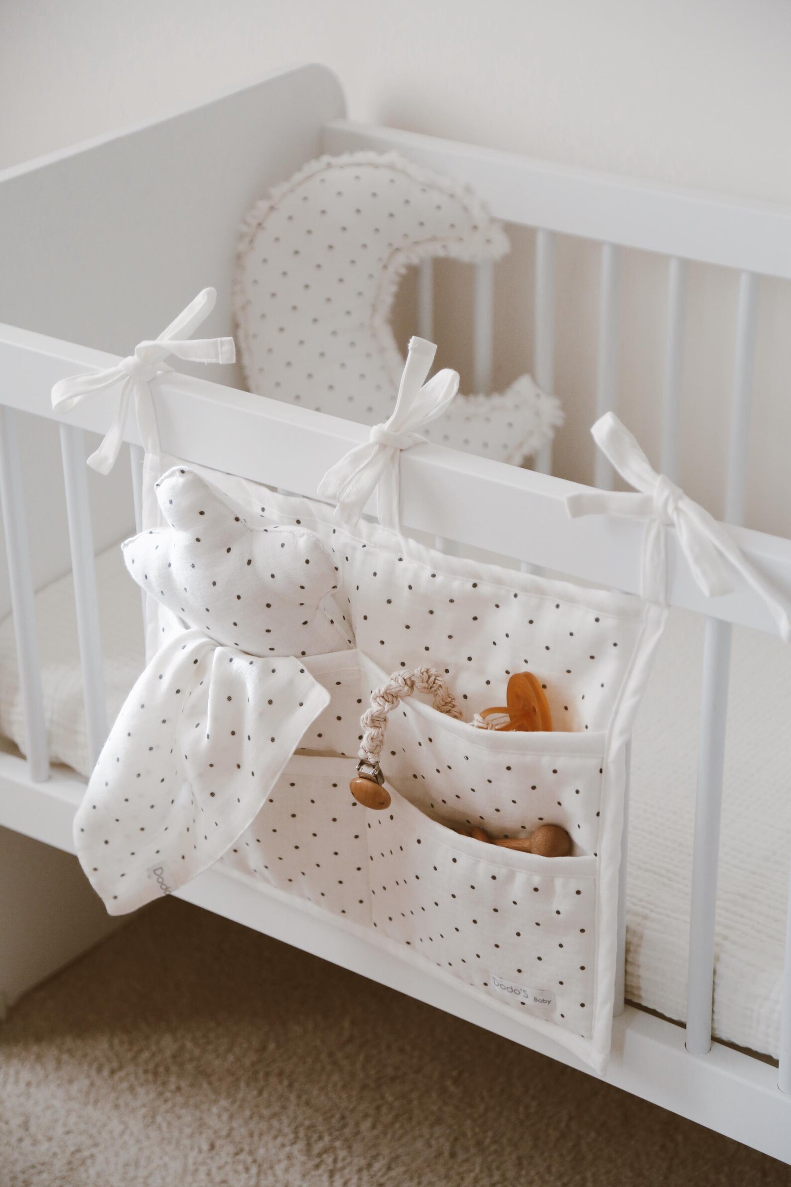 Adorable Multi-purpose Crib Organizer – Heart Bunny Family Design ...