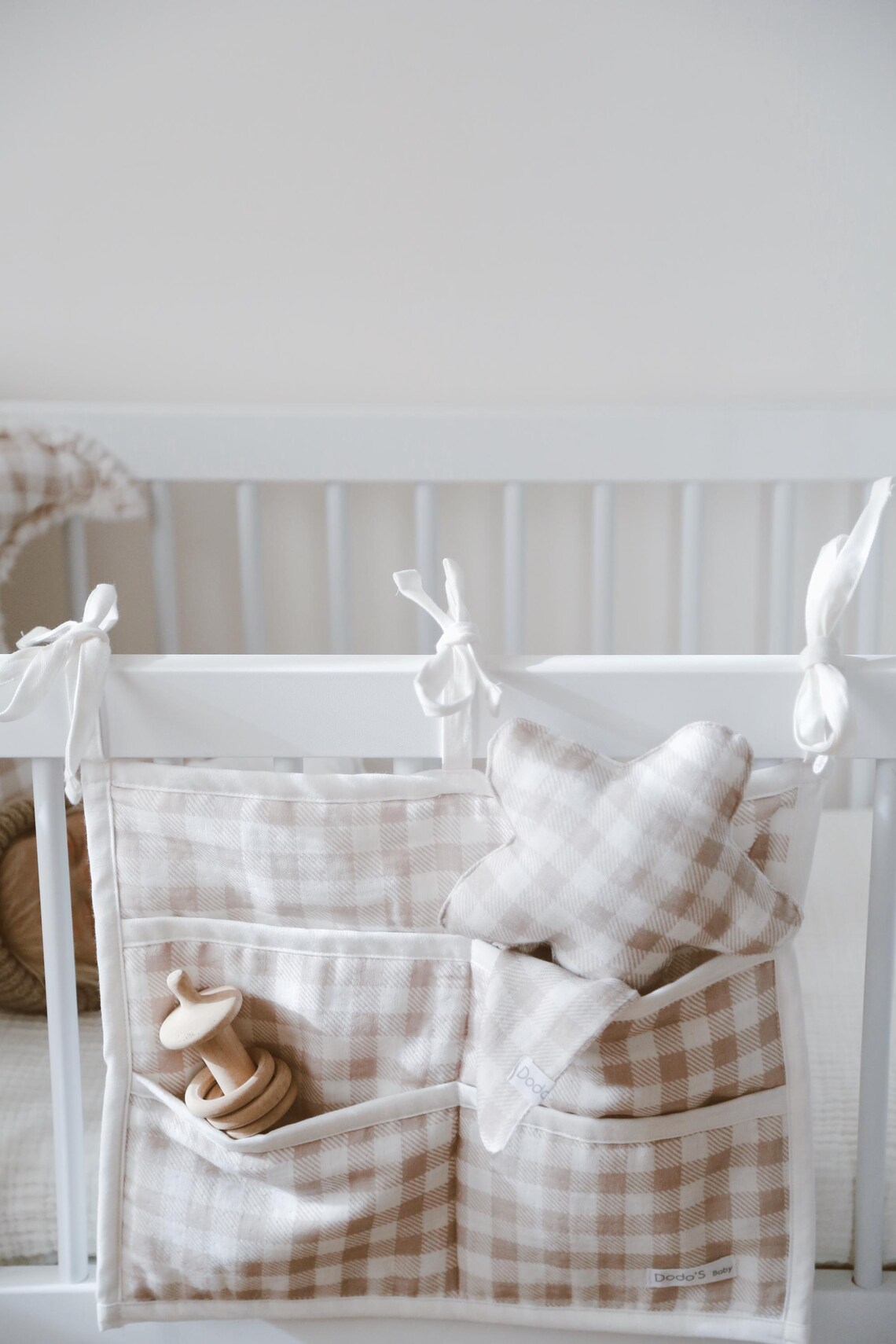 Adorable Multi-purpose Crib Organizer – Heart Bunny Family Design ...