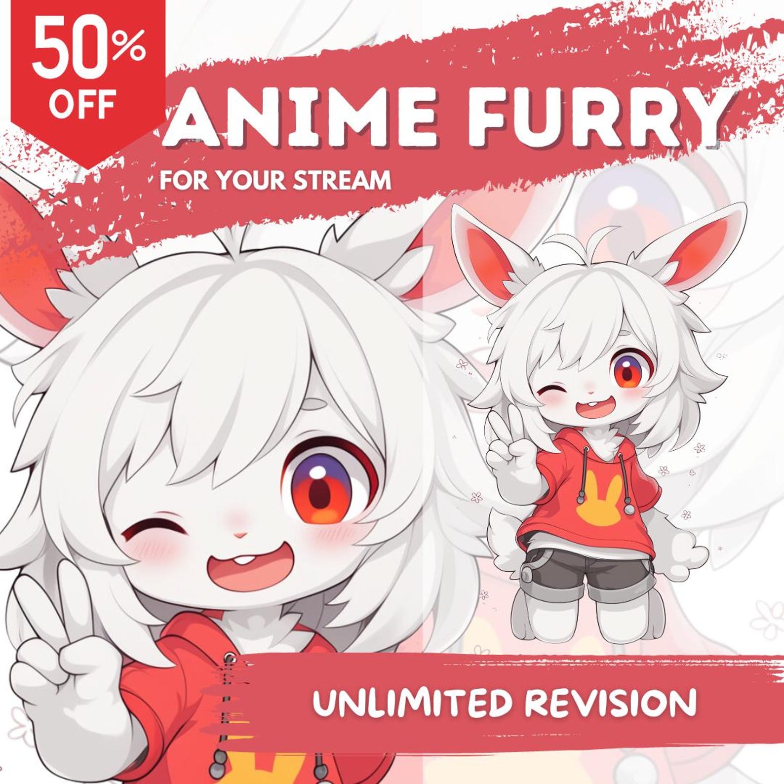 Furry Chibi, Chibi Commission, PFP for Twitch, Chibi Furry, Furry Pfp ...