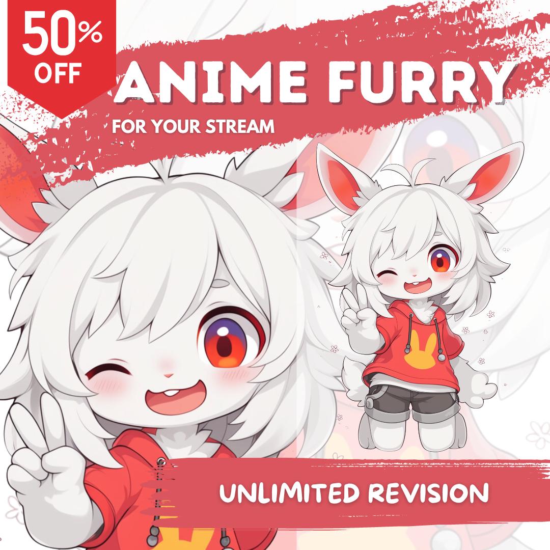 Furry Chibi, Chibi Commission, PFP for Twitch, Chibi Furry, Furry Pfp ...