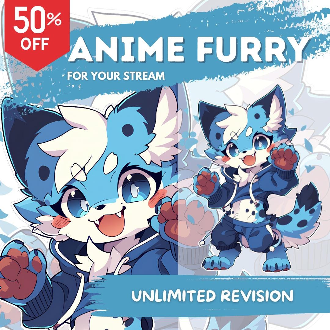 Furry Chibi, Chibi Commission, PFP for Twitch, Chibi Furry, Furry Pfp ...