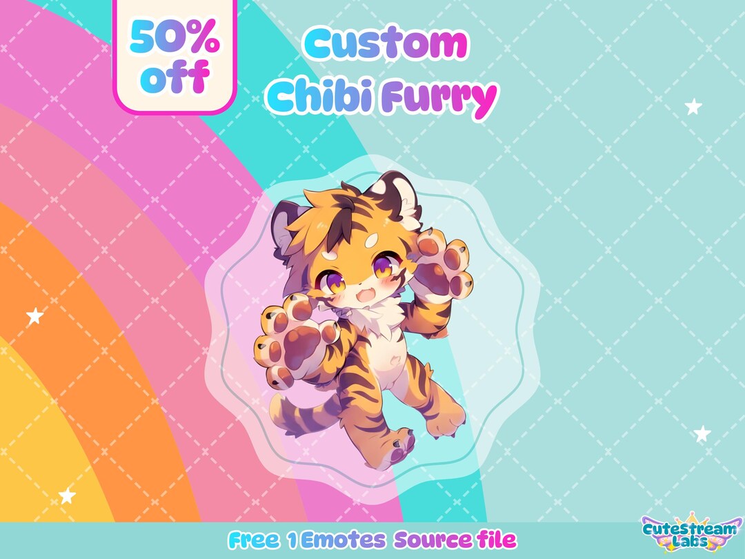 Custom Chibi Furry Art - Digital Art Commission - Emotes & Profile ...