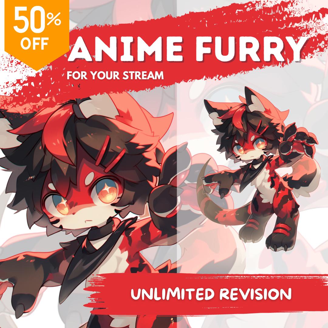 Furry Chibi, Chibi Commission, PFP for Twitch, Chibi Furry, Furry Pfp ...