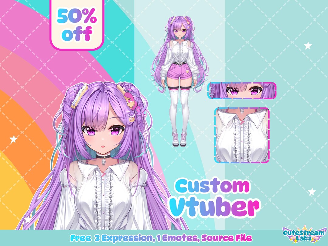 2D Vtuber Model – Custom Vtuber Avatar & Live2d Character Commission ...
