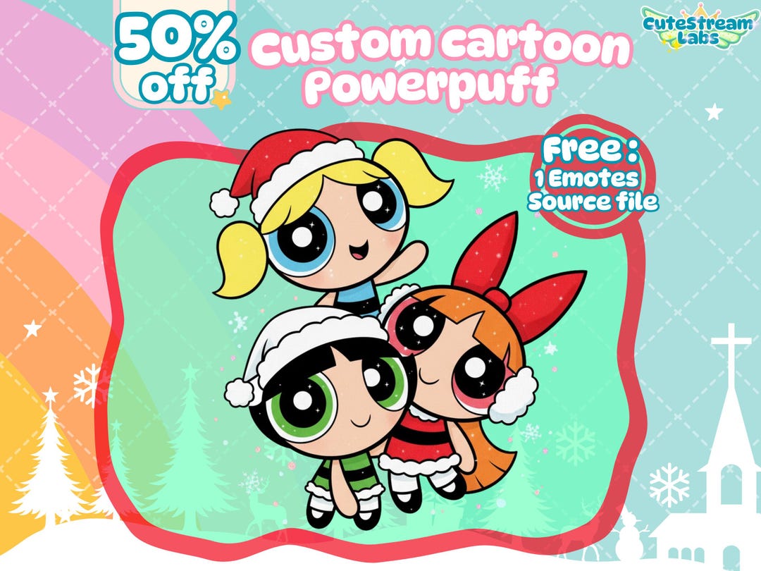 Custom Powerpuff Girls Style Artwork: Personalized Cartoon Portrait ...