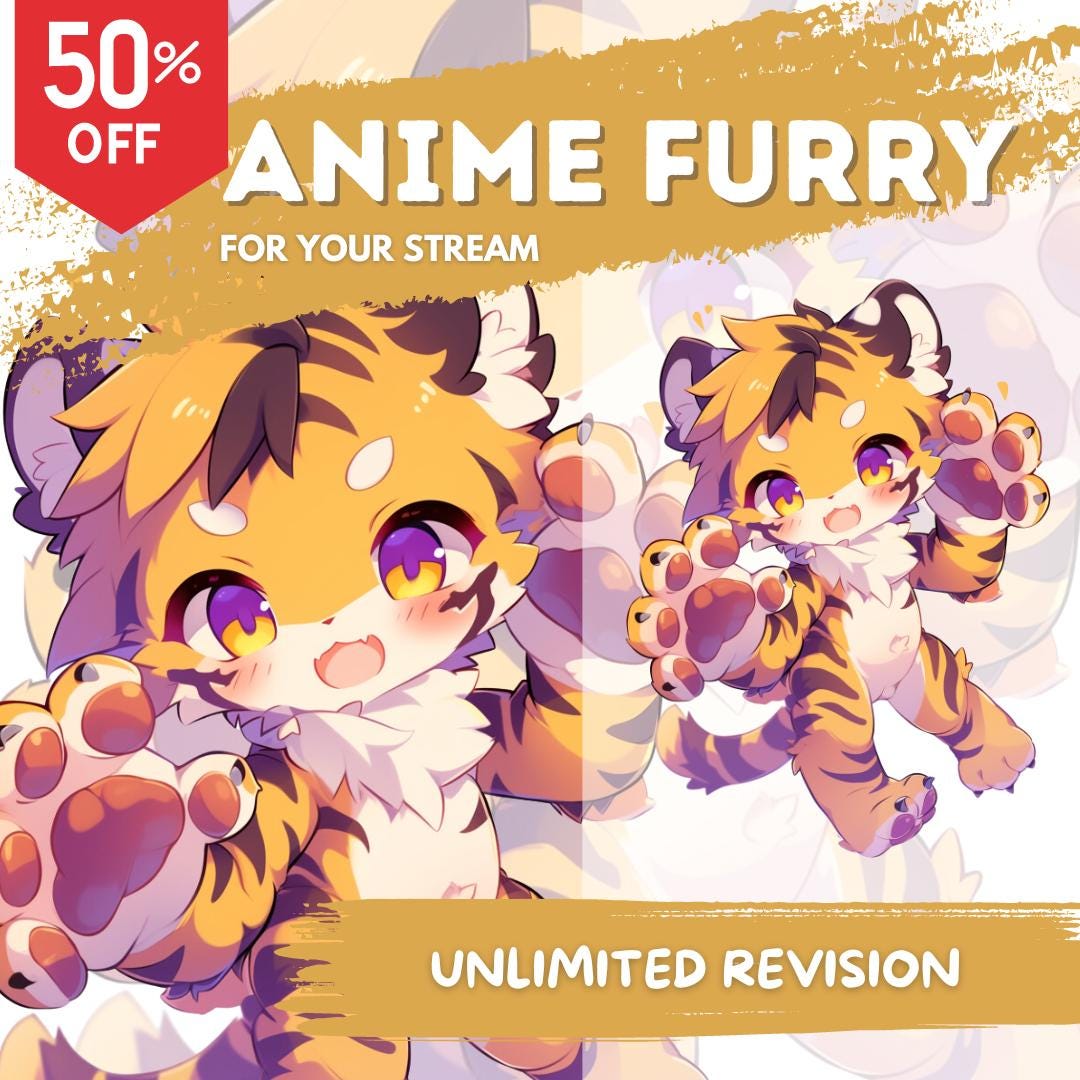 Furry Chibi, Chibi Commission, PFP for Twitch, Chibi Furry, Furry Pfp ...