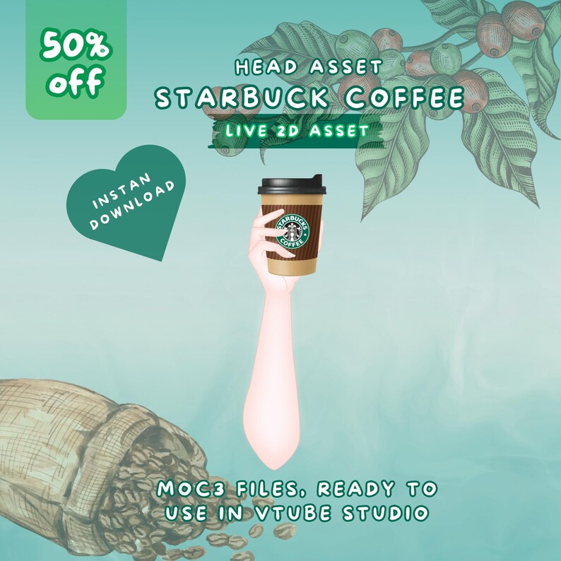 Vtuber Asset | Vtuber Hand Asset | Rigged Coffee Asset| Premade Assets ...
