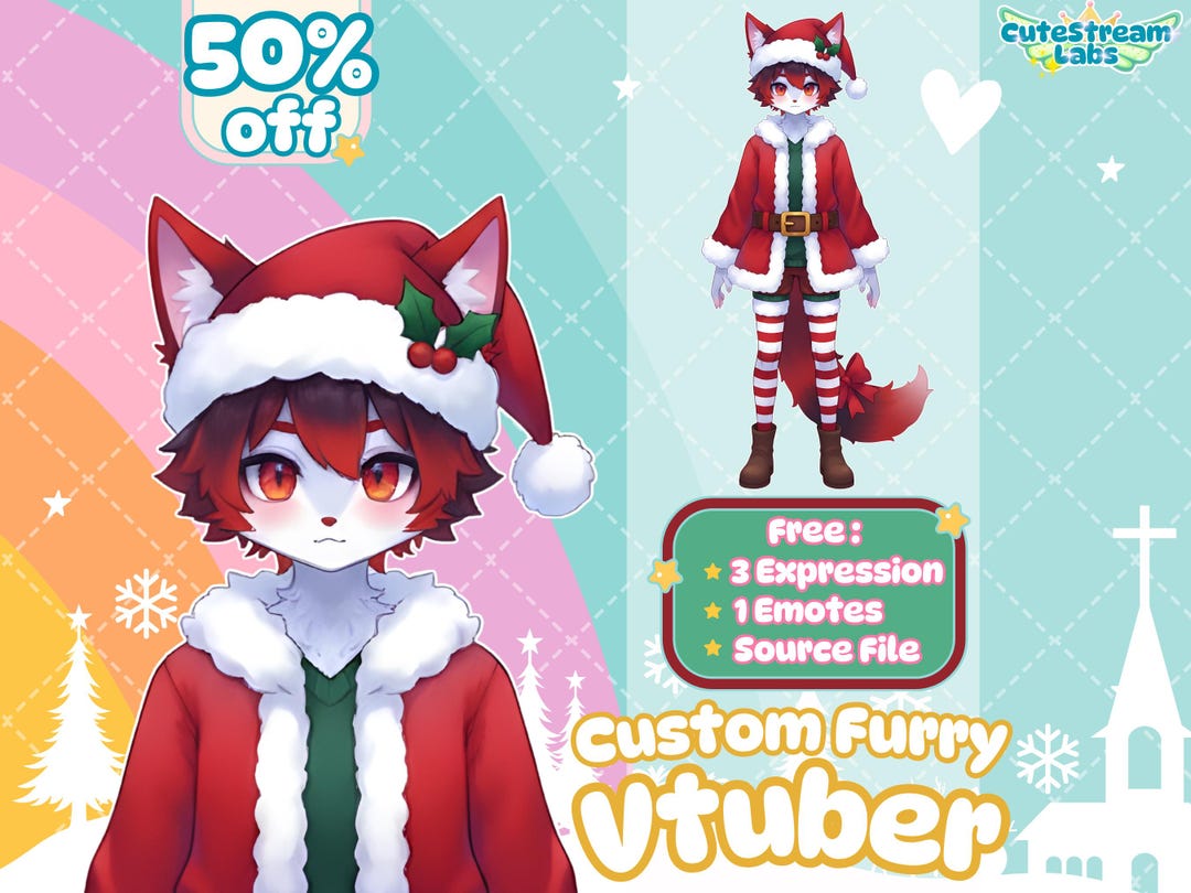 Furry Art Vtuber Model – Custom Furry Character Avatar Commission for ...