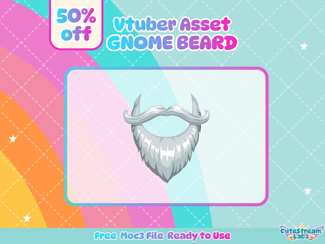 Rigged Gnome Beard Vtuber Asset (digital Download) - Etsy