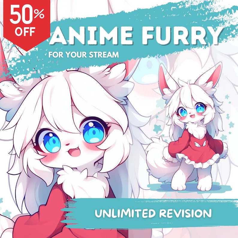 Furry Chibi, Chibi Commission, PFP for Twitch, Chibi Furry, Furry Pfp ...