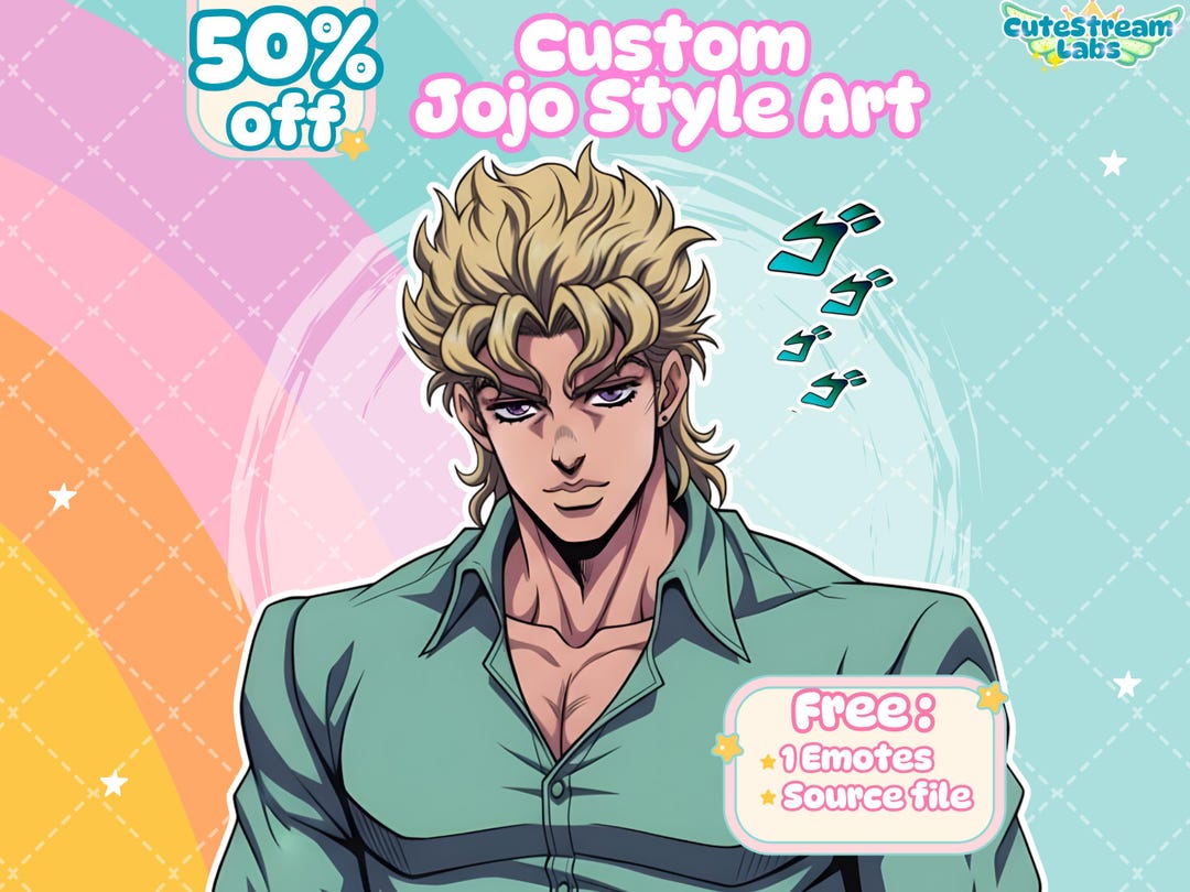 Custom Jojo Character | Jojo Anime Commission | Personalized Digital ...