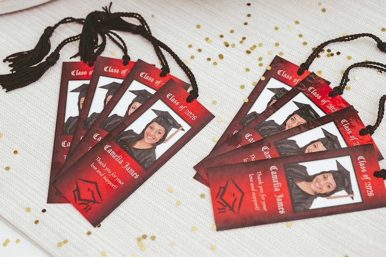 Graduation Bookmarks - Custom Graduate Bookmark - Thank You Bookmarks ...
