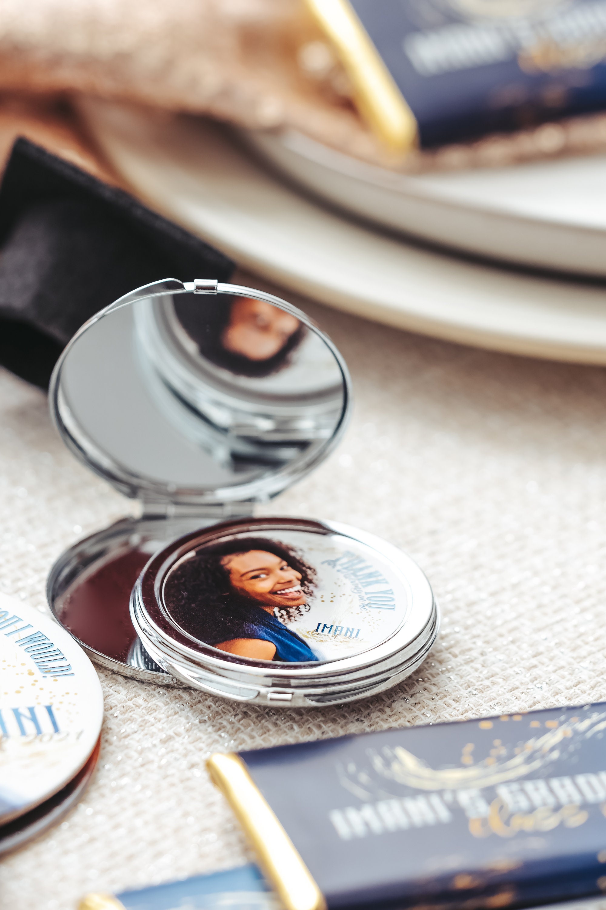 Personalized Graduation Party Favors Compact Mirrors Custom Photo ...