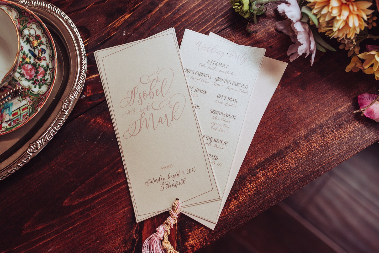 Wedding Program With Tassels Custom Programs for Weddings - Etsy