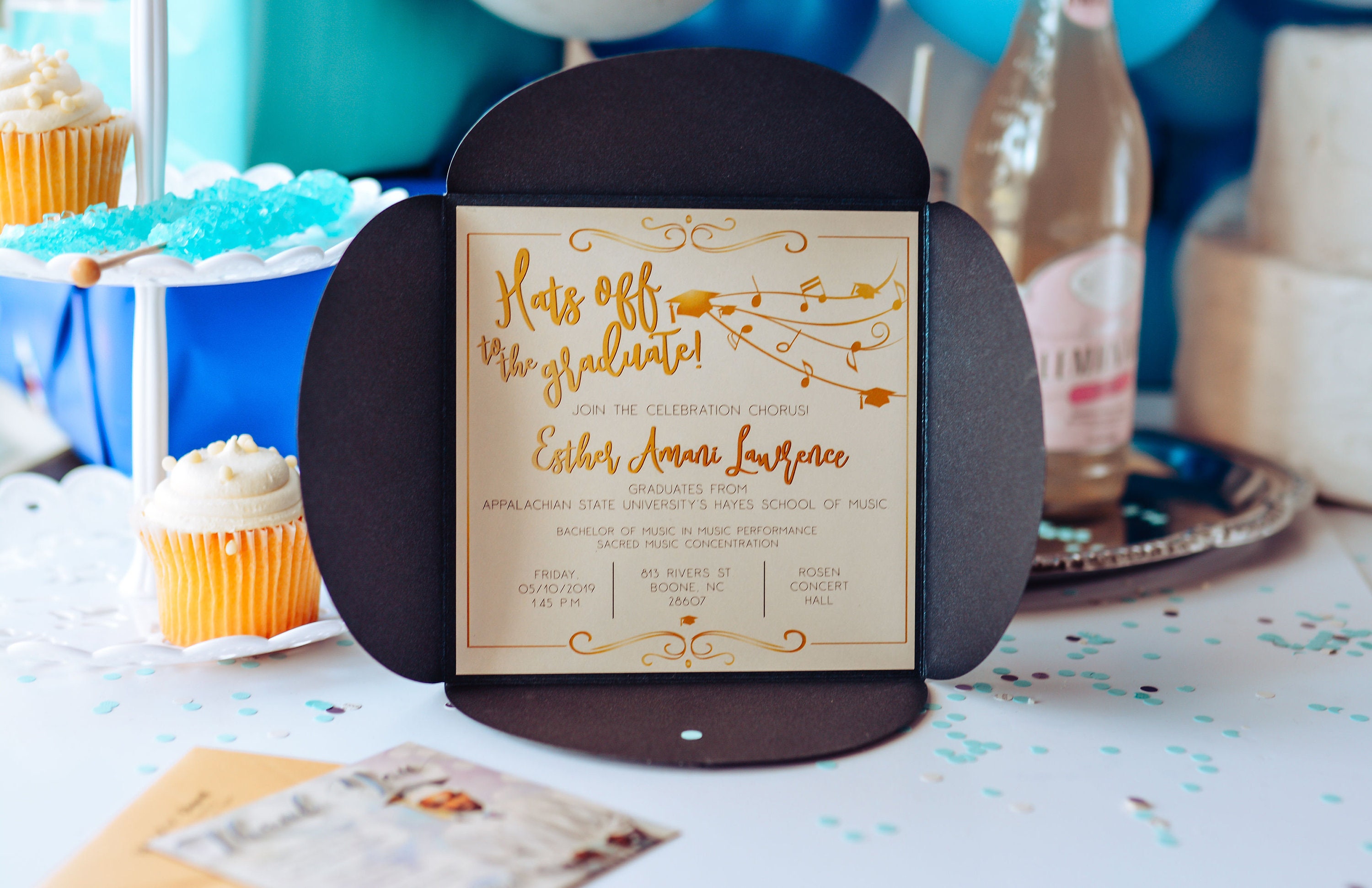 Graduation Cap Invitation With Tassel | Mortarboard Invitations for ...