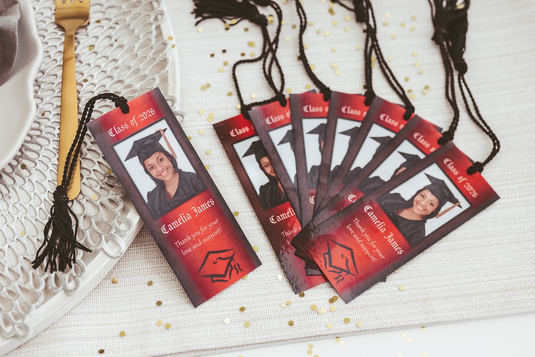 Graduation Bookmarks - Custom Graduate Bookmark - Thank You Bookmarks ...