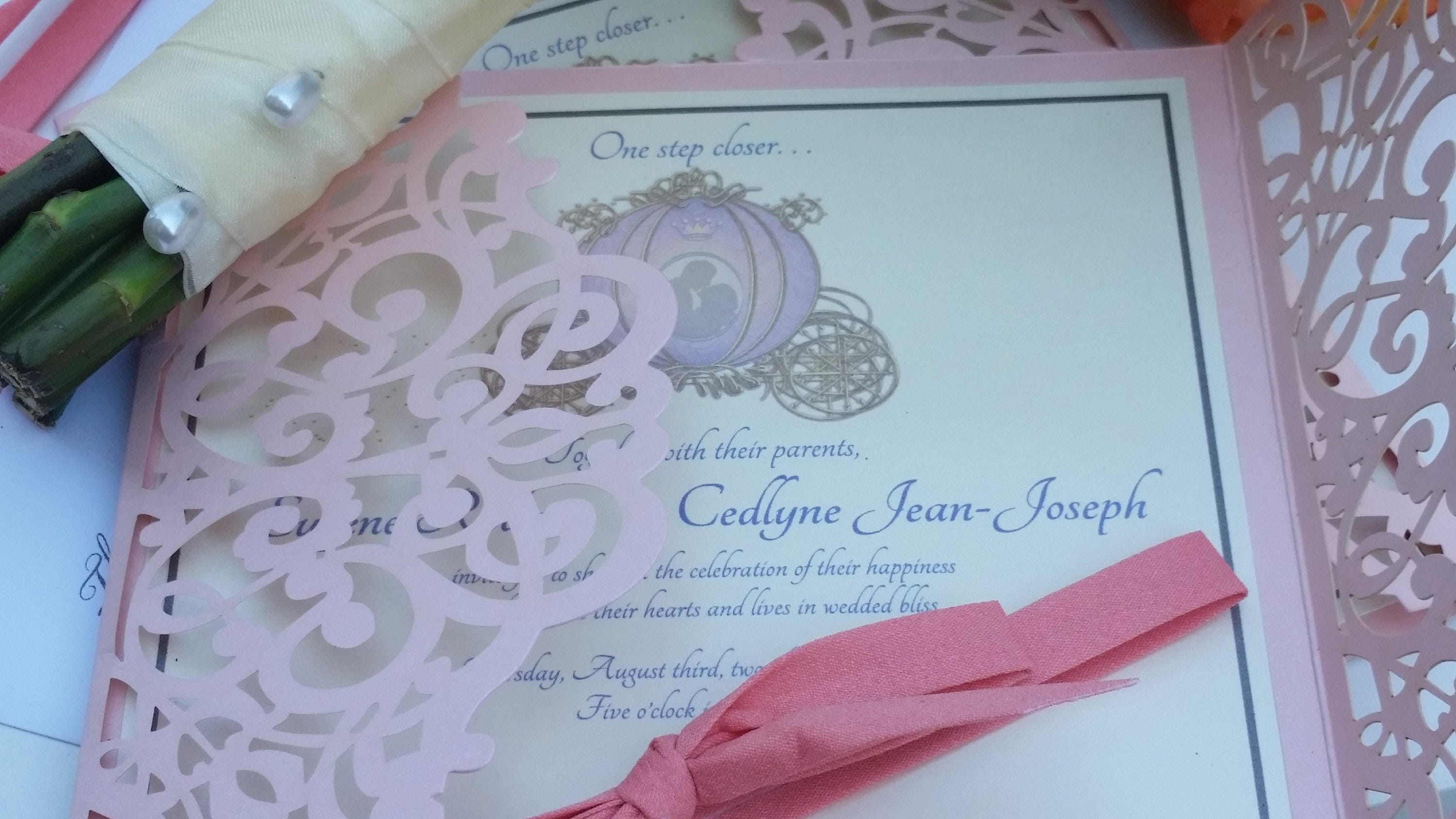 Princess Invitations | Fairy Tale Wedding Invitation | Lace Invites ...