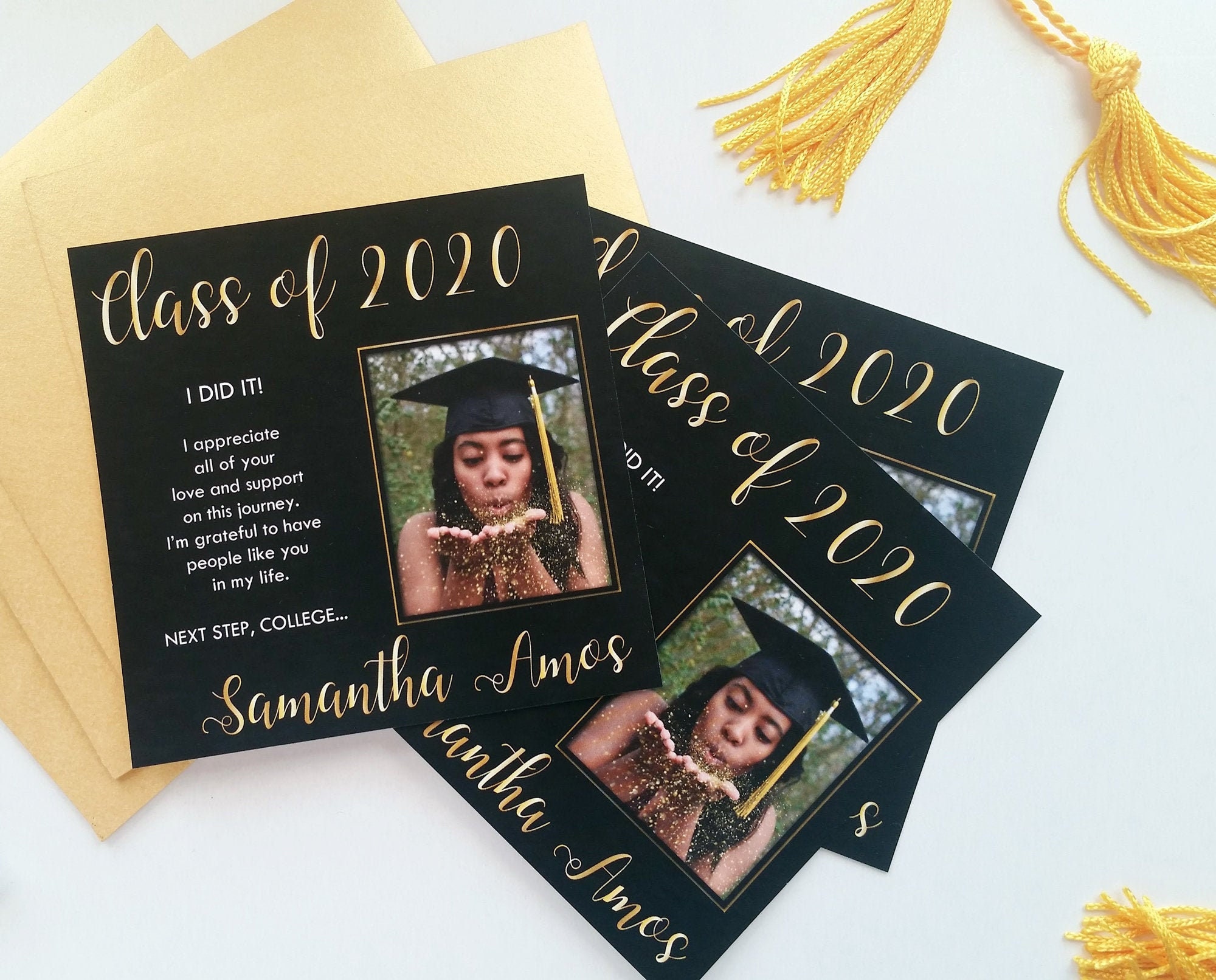 Personalized Graduation Photo Magnet | Thank You Cards With Envelopes ...