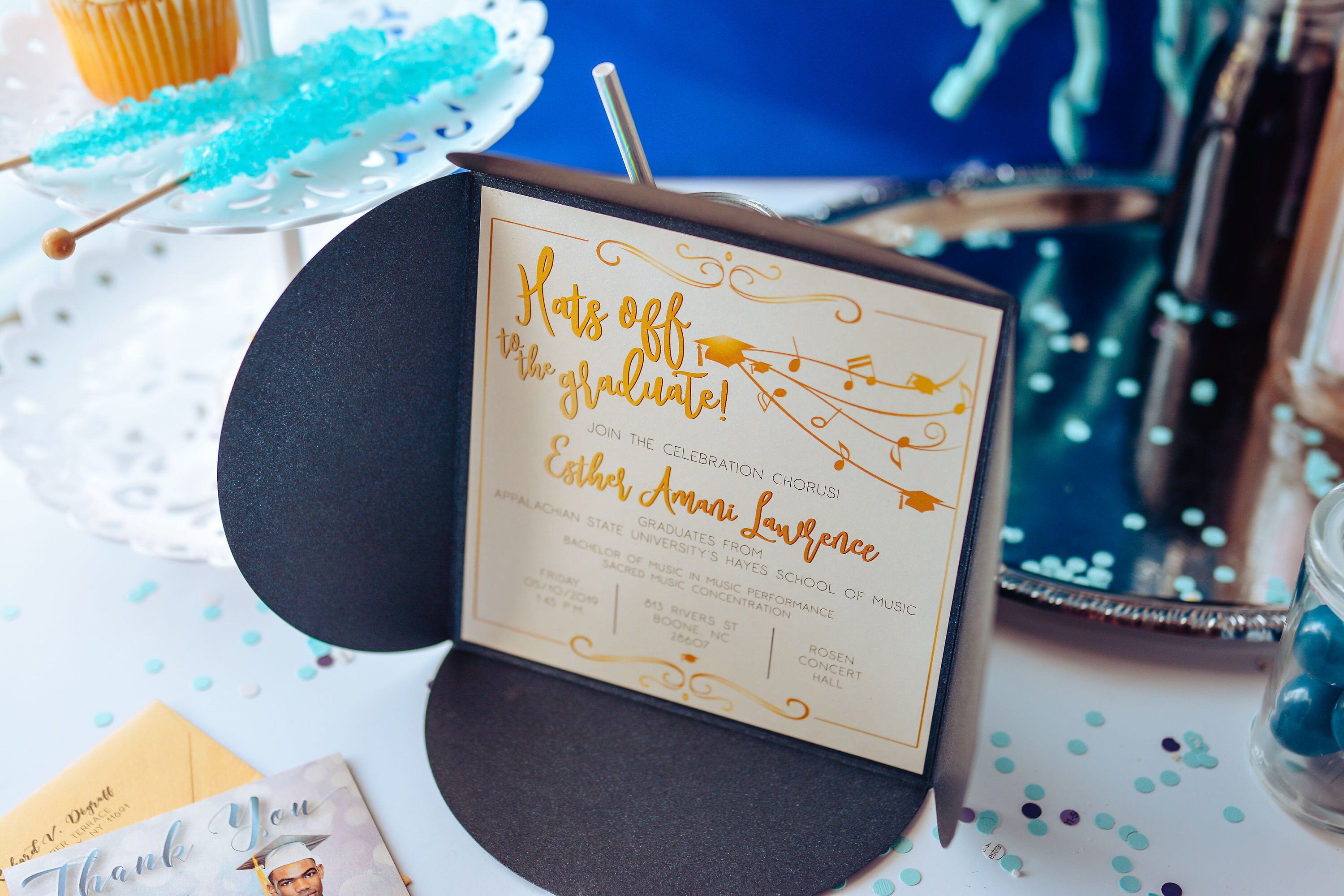 Graduation Cap Invitation With Tassel | Mortarboard Invitations for ...