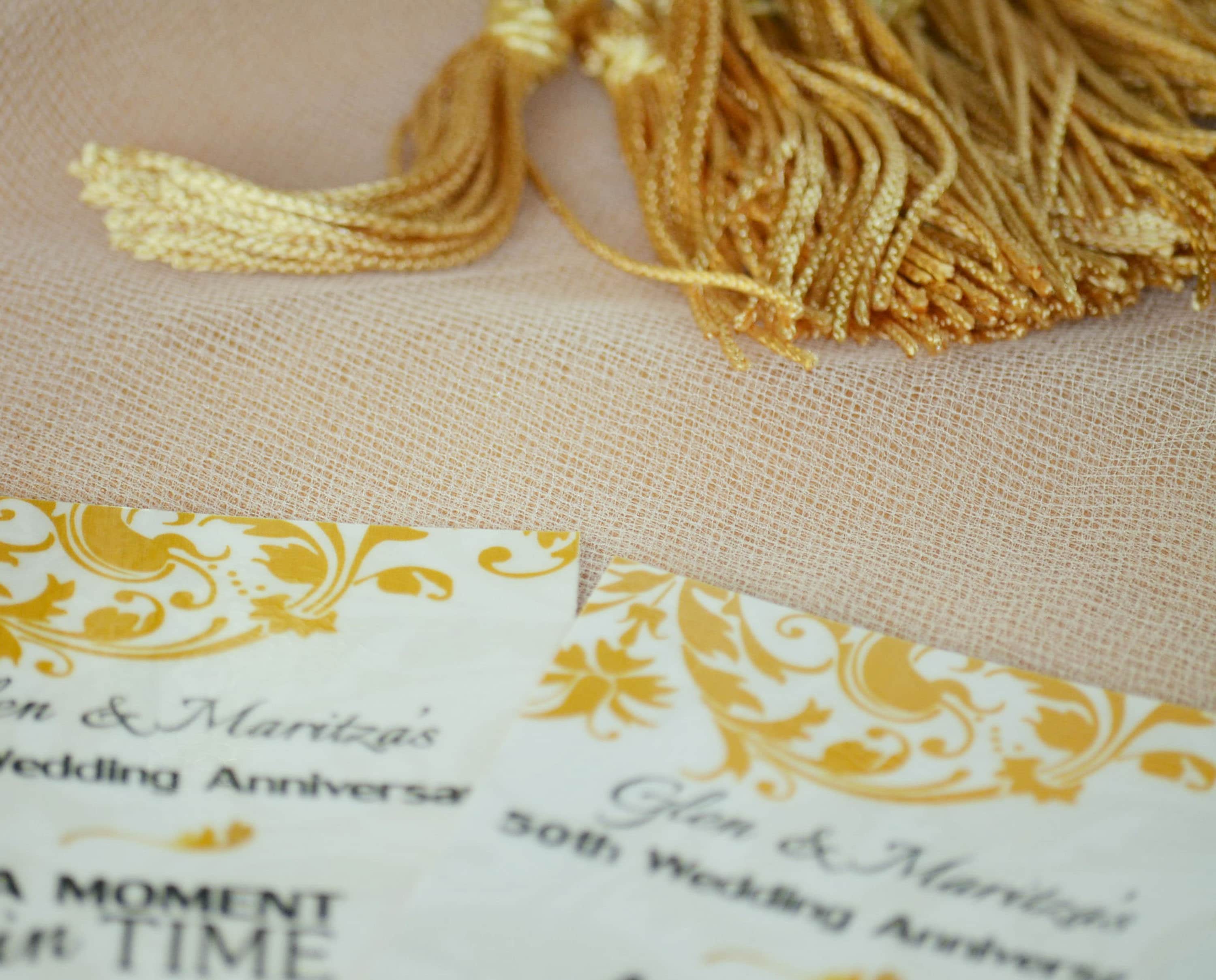 50th Wedding Anniversary Bookmarks Golden Anniversary Event | Etsy