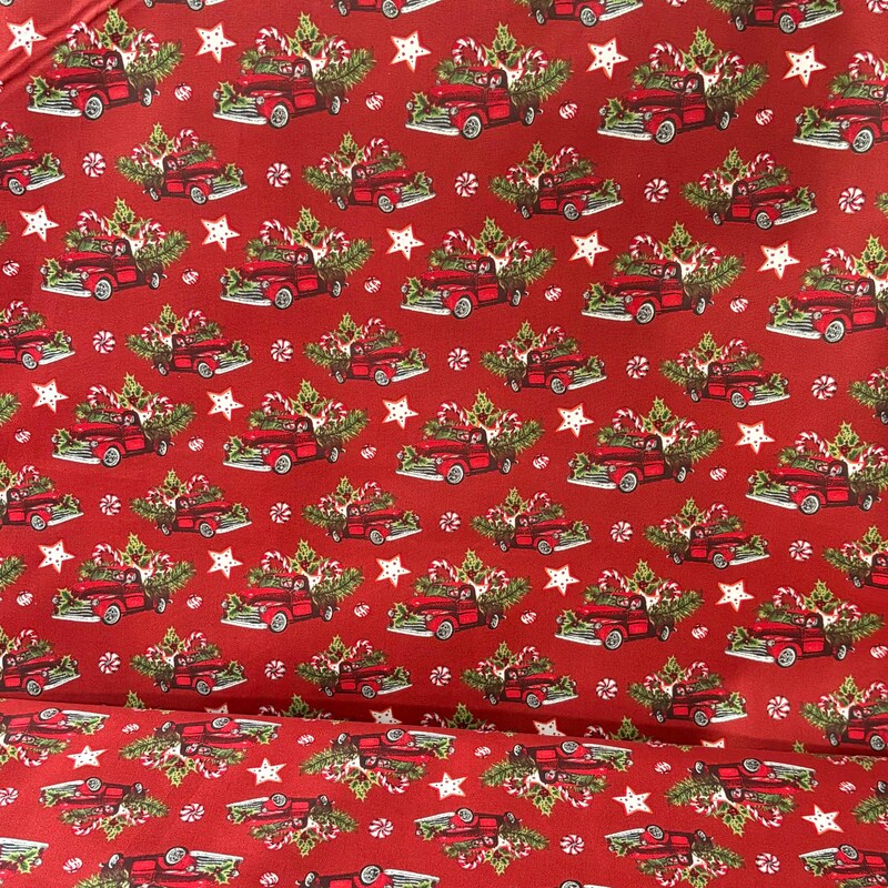 Red Christmas Fabric - Etsy