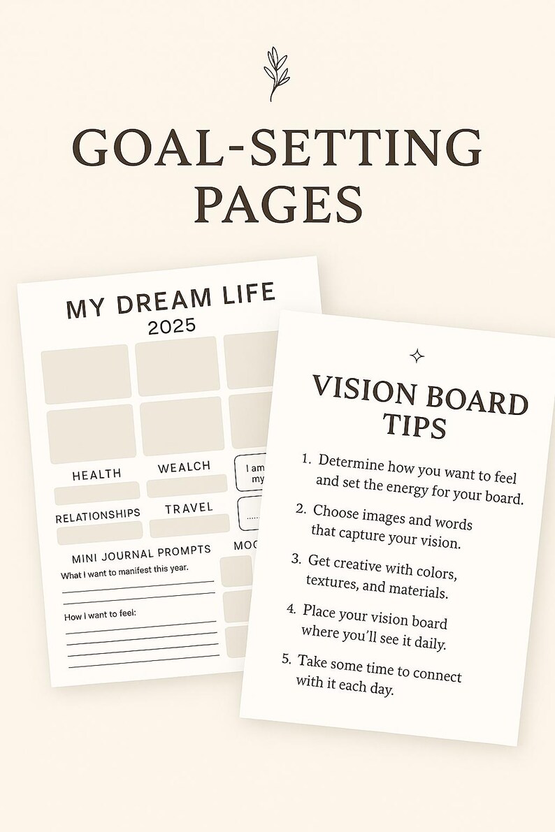 Manifestation Kit Printable – Vision Board, Daily Tracker, Affirmation ...