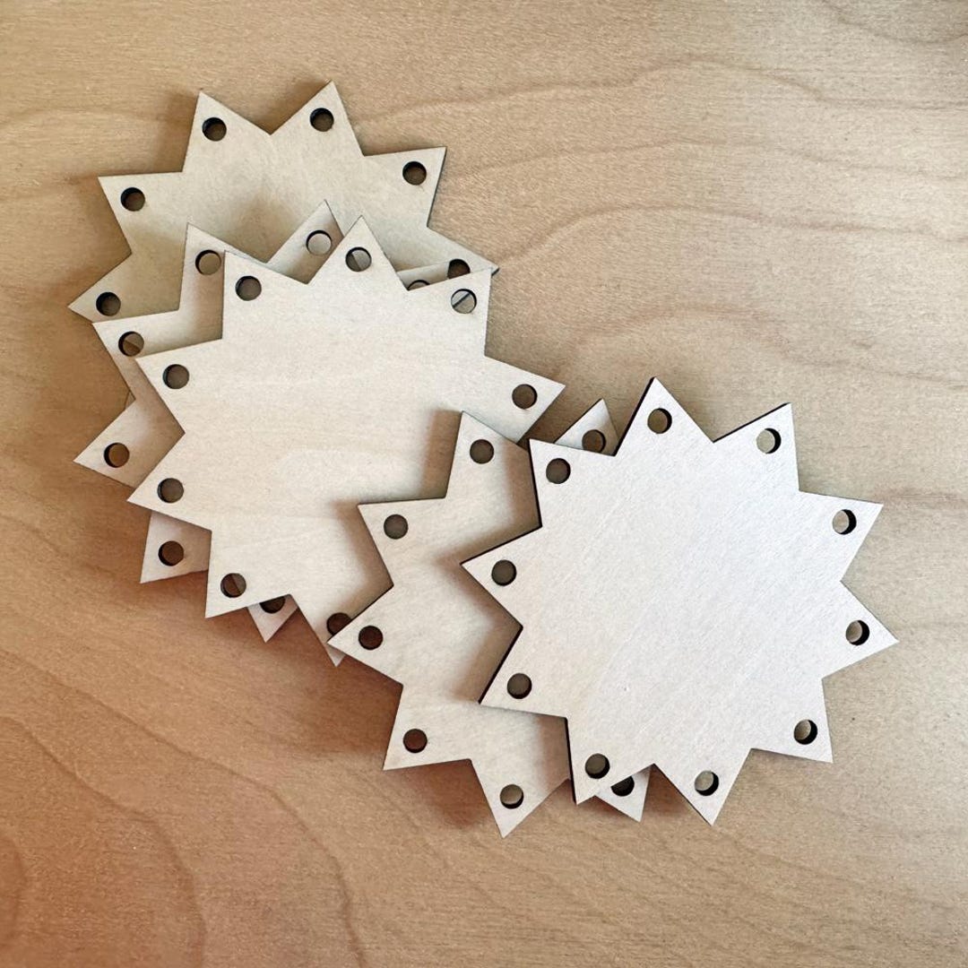 Lacing Star Ornaments (5-pack) - Etsy