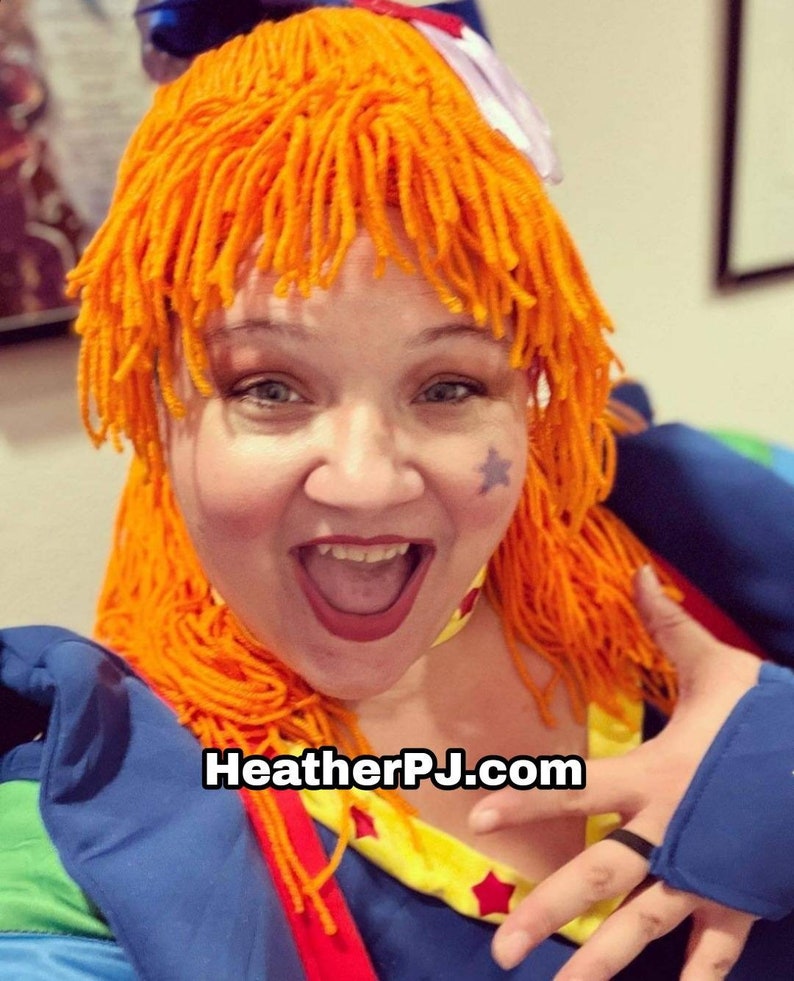 Orange Pony Tail Any Size Crocheted Bright Orange Yarn Wig - Etsy