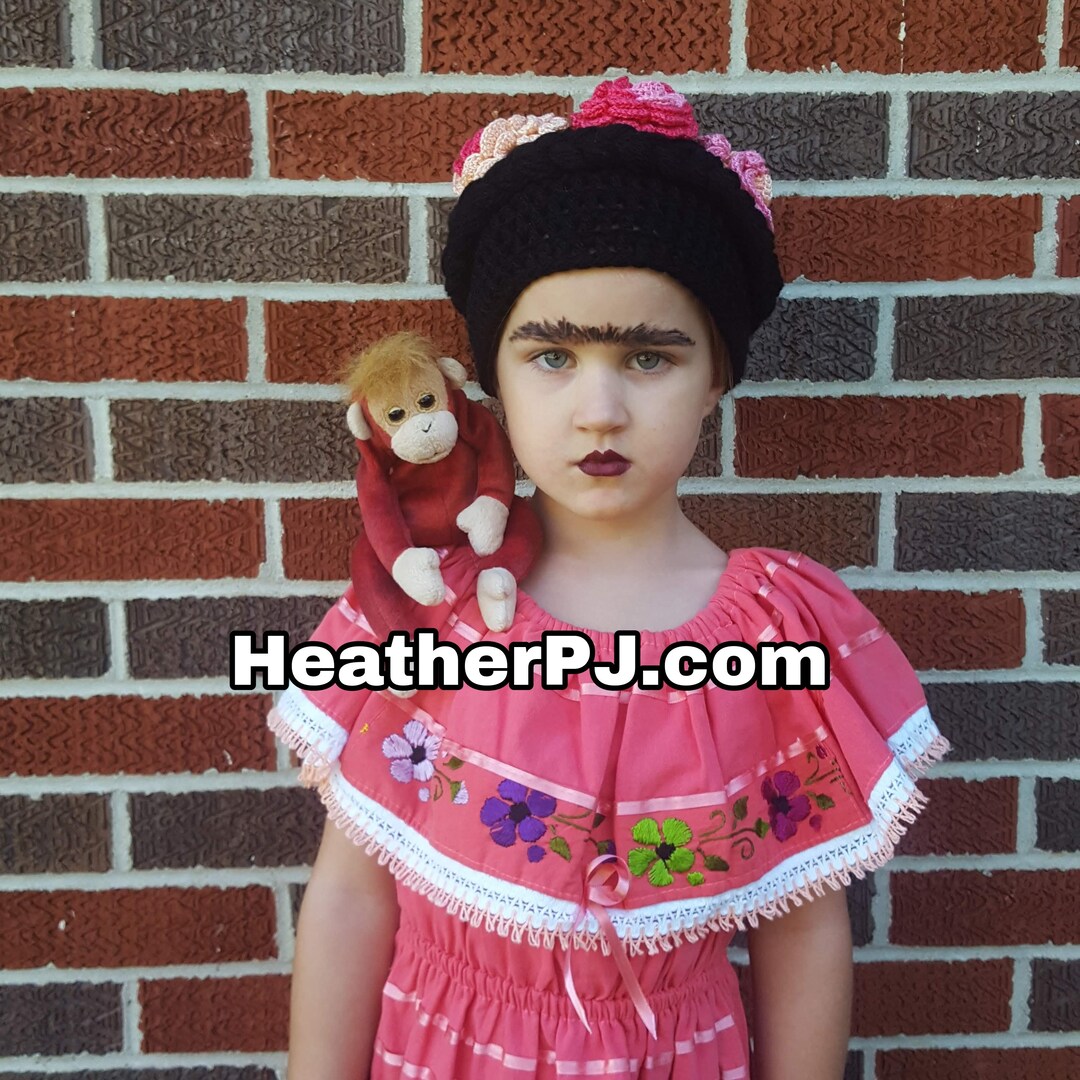Braided Flower Black Yarn Wig Handmade Ships From Florida USA via USPS ...