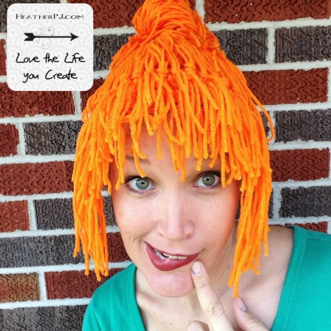 The Frizzle Secret Agent Any Size Crocheted Orange Yarn Wig - Etsy