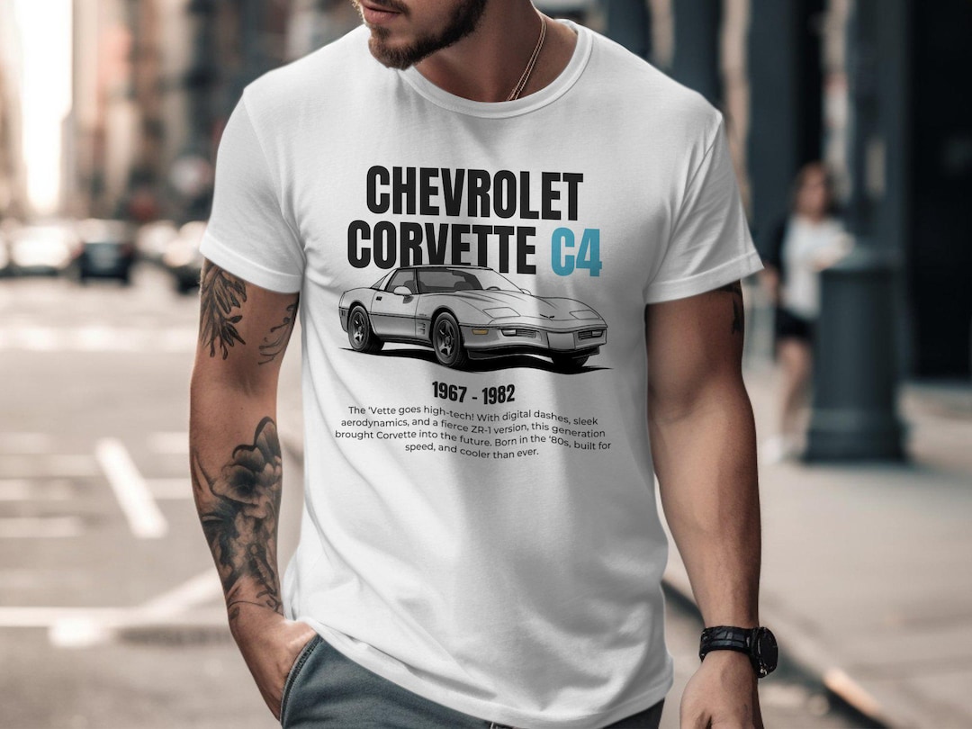Vintage Chevrolet Corvette C4 T-shirt, Retro Car Lover Gift, Classic ...