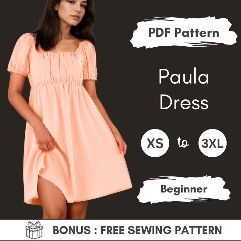 Short Dress Pattern - Etsy