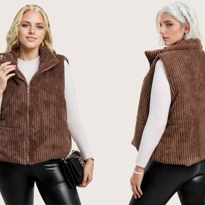 Crop Puffer Vest Sewing Pattern PDF | Women’s Vest Jacket Coat Pattern ...