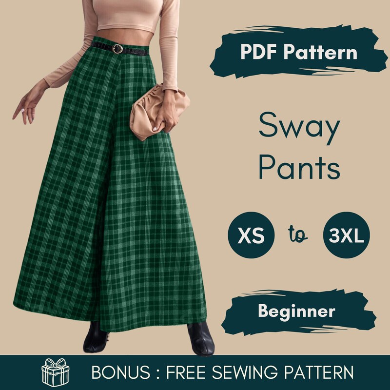 Wide Leg Pants Pattern - Etsy