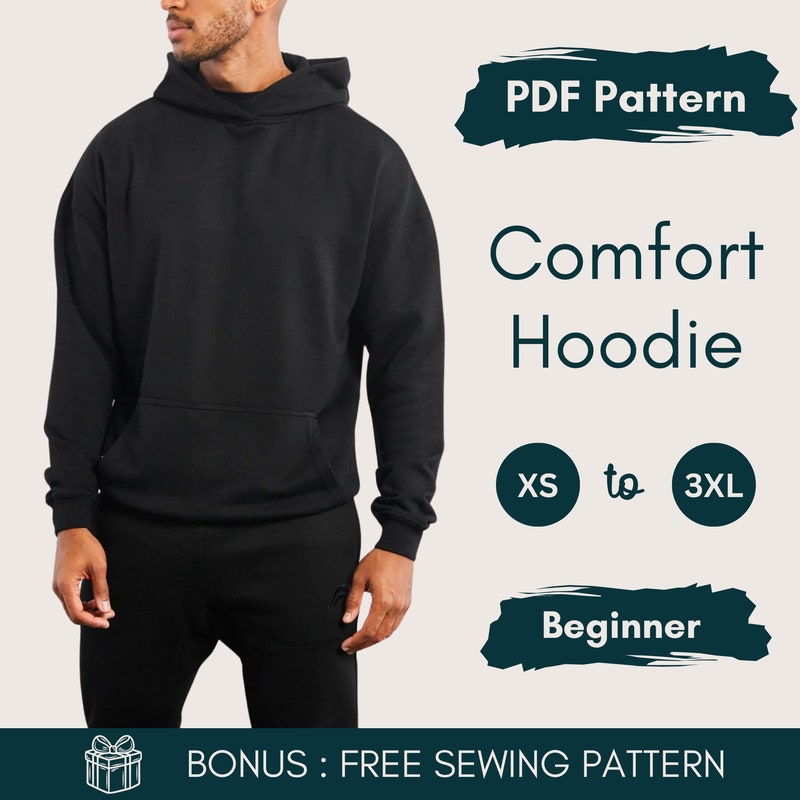 Mens Hoodie Sewing Pattern - Etsy