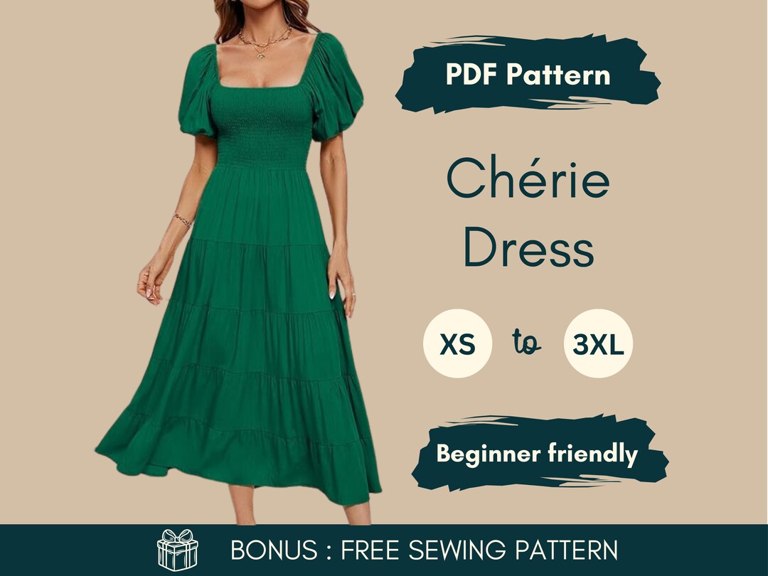 Milkmaid Dress Sewing Pattern | Cottagecore Dress Pattern | French ...