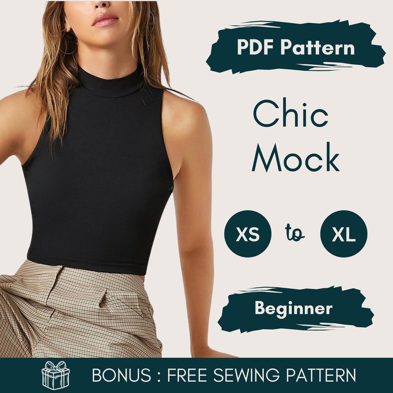 Crop Top Sewing Pattern - Etsy