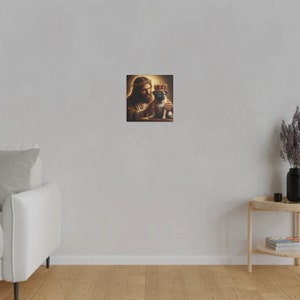 Jesus Crowning Pug Religious Funny and Cute Pet Wall Art Canvas A ...