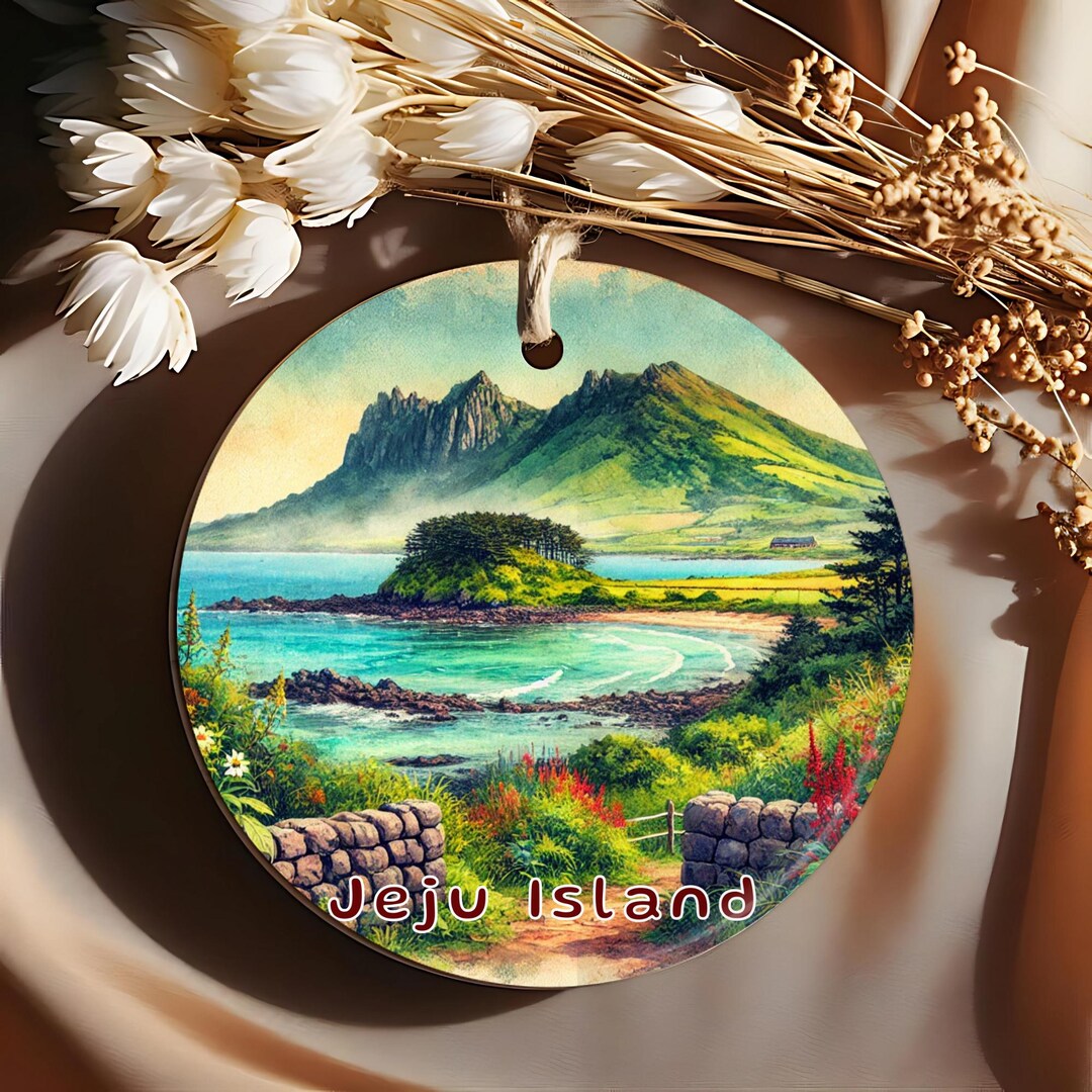 Jeju Island Ornament, Korean Nature Scene Christmas Ornament, Scenic ...