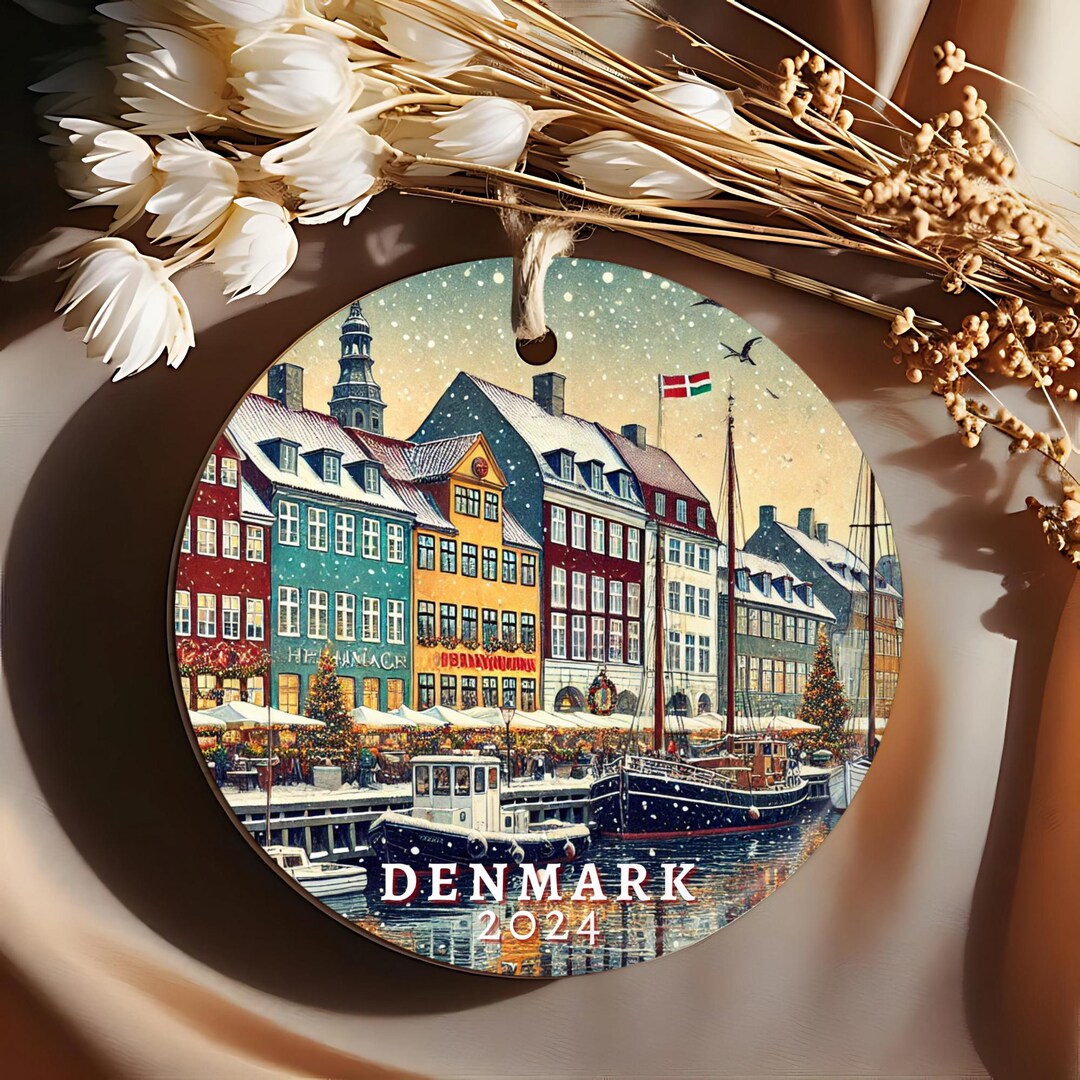 2024 Denmark Christmas Ornament Cozy Copenhagen Winter Scene, Nordic ...