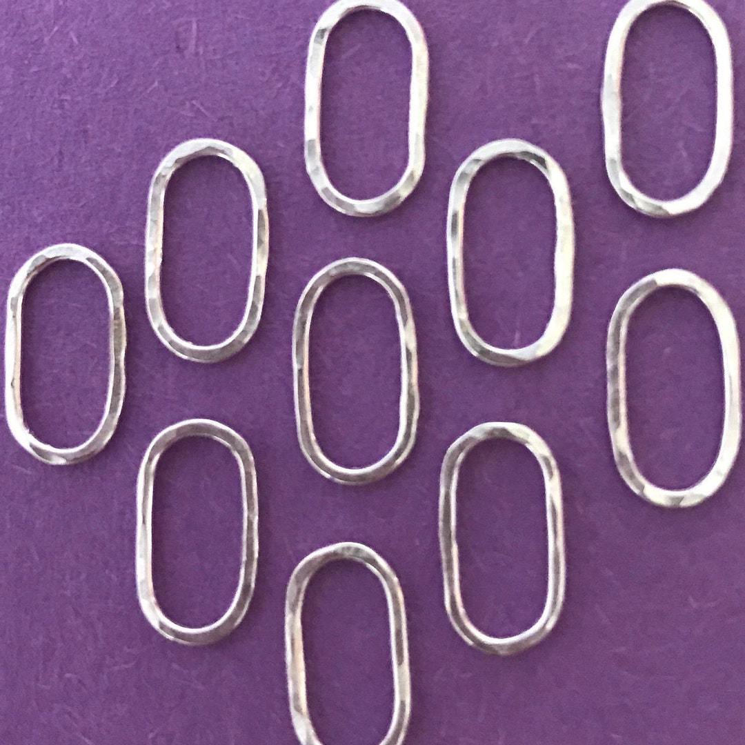 Sterling Silver Oval Connectors - Small Links - 18 Gauge - 11 Mm - Etsy