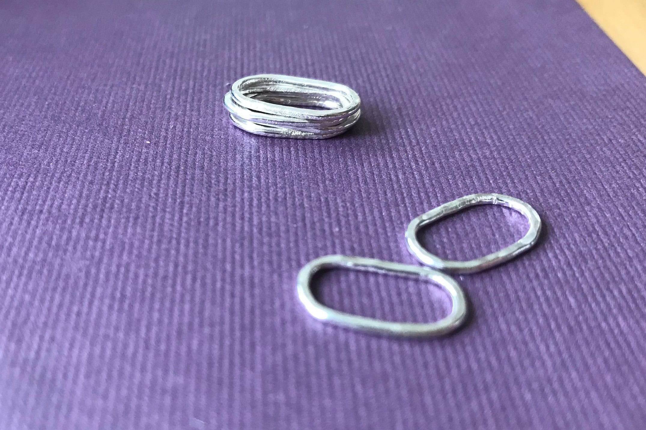 Sterling Silver Oval Connectors Medium Links 18 Gauge 14 - Etsy
