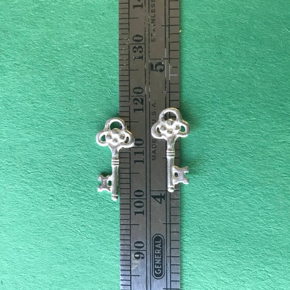 Jewelry Findings Three Sterling Silver Keys Artisan Handmade Jewelry ...