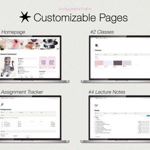 Aesthetic Student Planner Notion Template Coquette Japanese Pink Cute ...