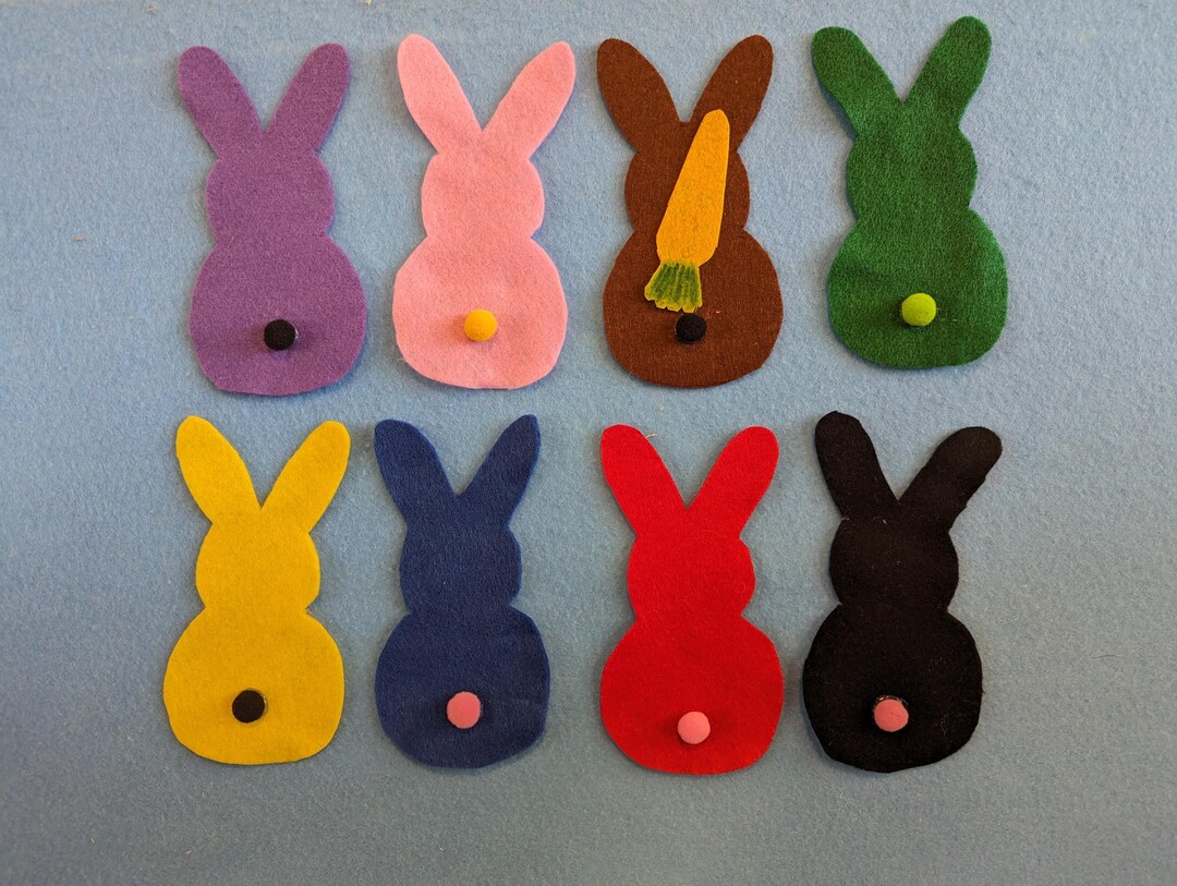 Bunny and Carrot Hide and Seek Felt Board Game, Homeschool Easter - Etsy