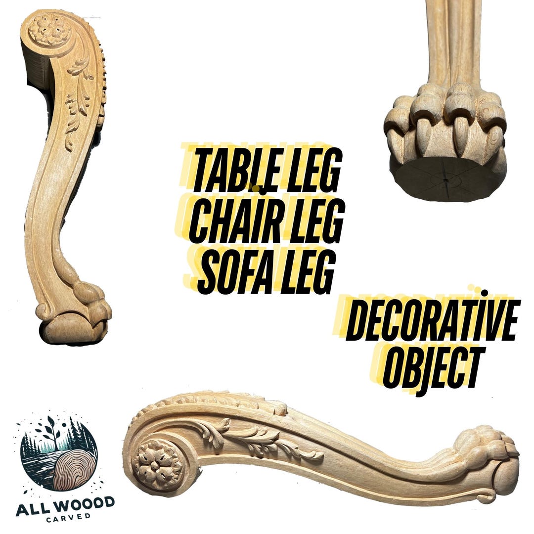 Claw Wood Carved Table Leg 1 Piece - Etsy