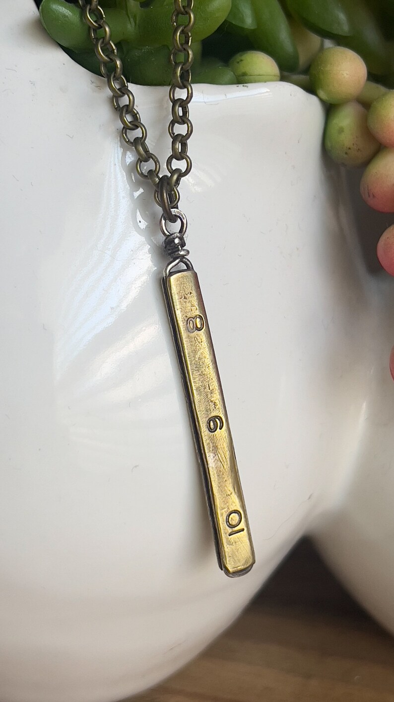 The Chronos Vintage Number Necklace Unique Artisan Pendant From ...