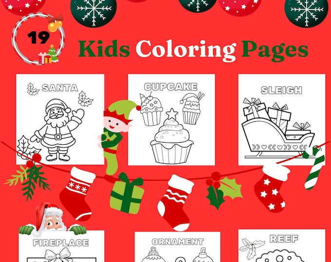 Charming Christmas Coloring: 10 Easy-to-color Festive Pages for Kids ...