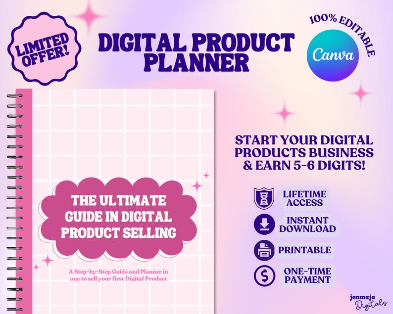 Digital Product Planner, How to Sell Digital Products, Startup Journal ...