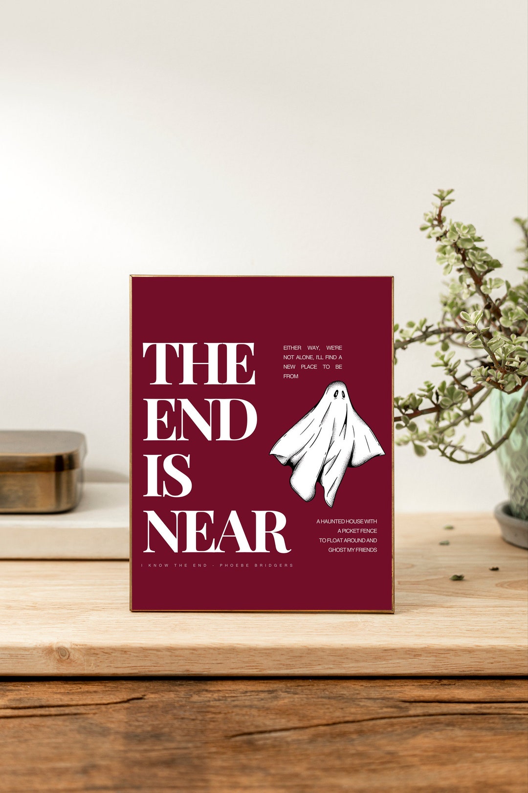 I Know the End - Phoebe Bridgers Lyric Print - DIGITAL DOWNLOAD With ...